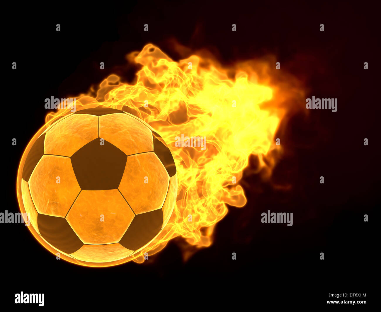burning soccer ball Stock Photo - Alamy