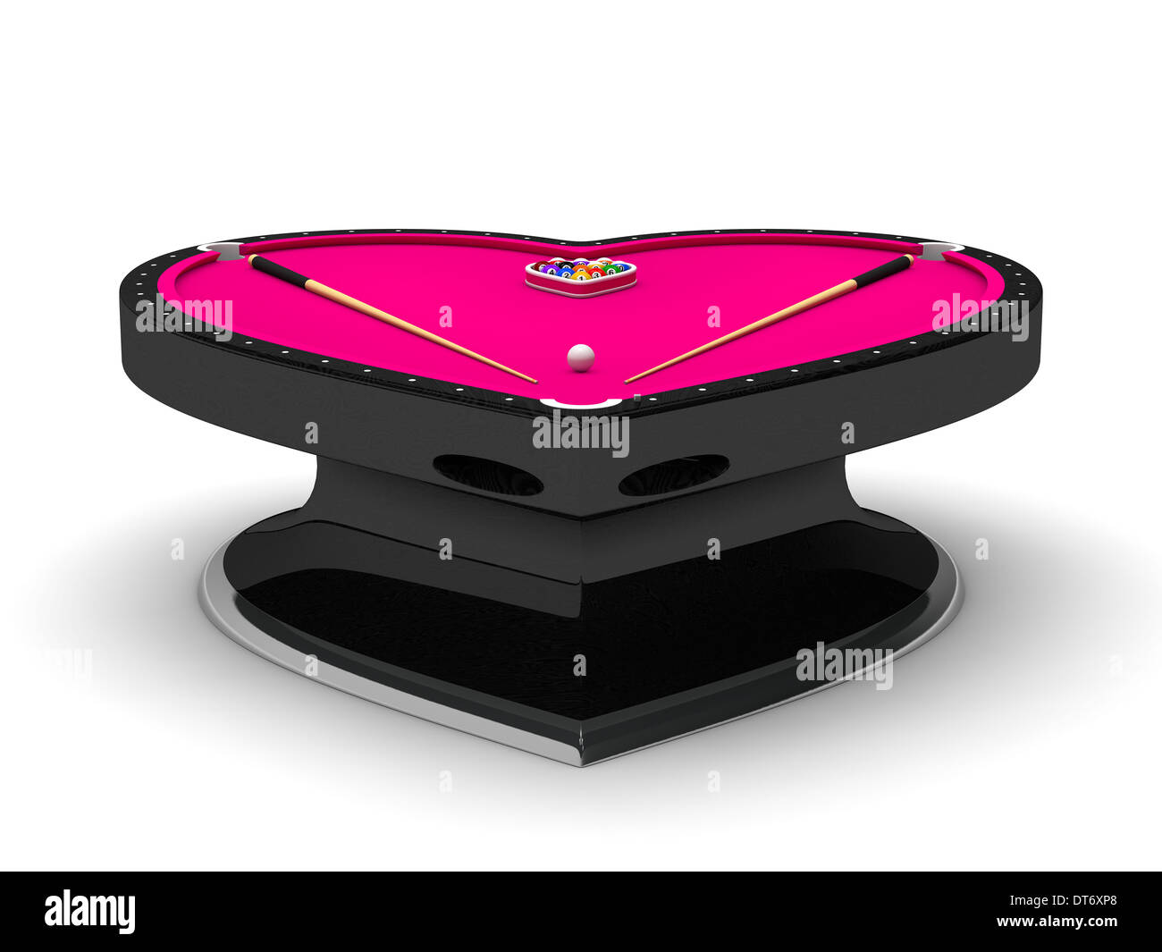 heart shaped billiard game Stock Photo - Alamy