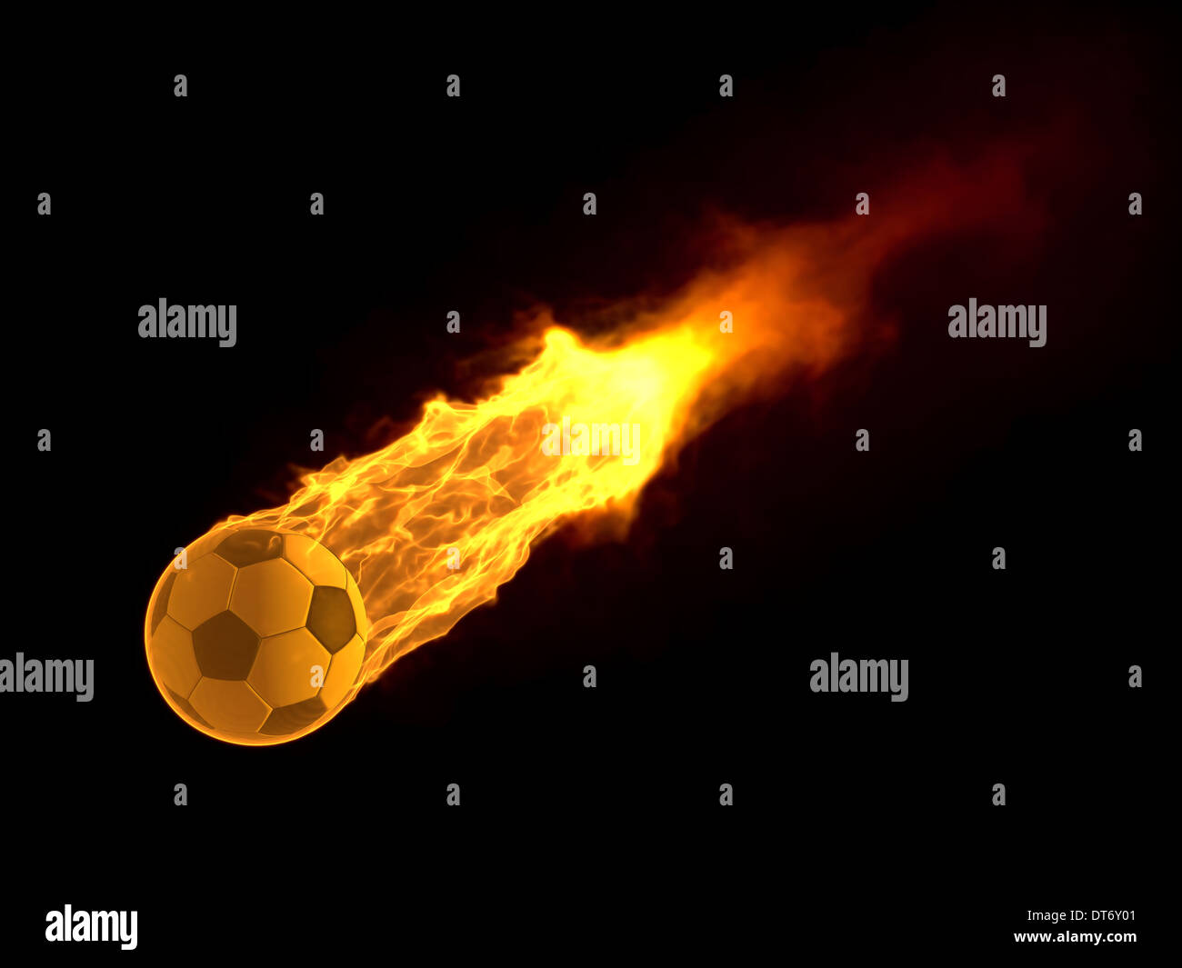 burning soccer ball Stock Photo - Alamy