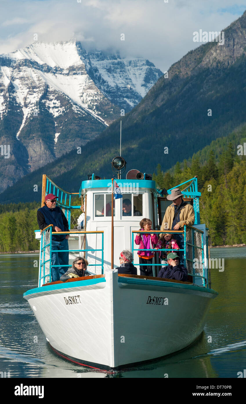 Montana, Glacier National Park, Lake McDonald, lake tour boat "DeSMET ...