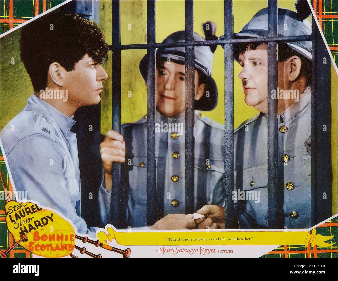 WILLIAM JANNEY, STAN LAUREL, OLIVER HARDY, BONNIE SCOTLAND, 1935 Stock ...