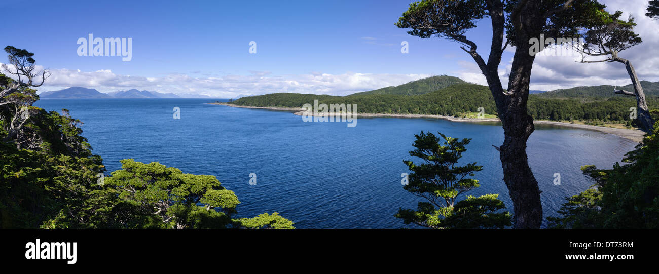 El Aguila Bay off the Strait of Magellan in Patagonia Chile Stock Photo ...