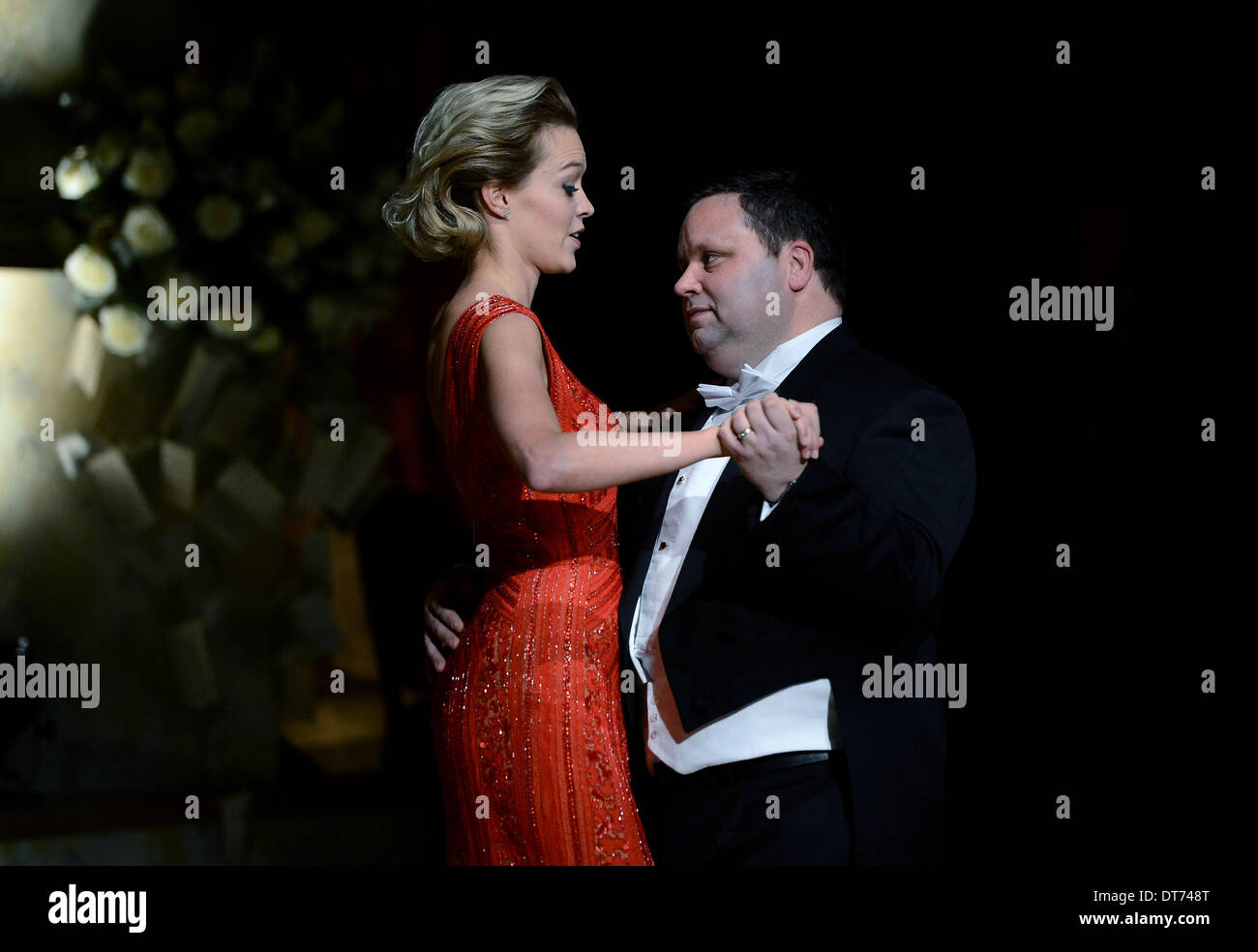 British opera singer Paul Potts dance with Opera director Zuzana ...