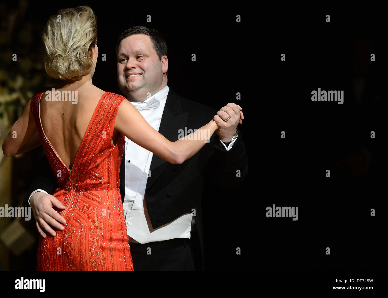British opera singer Paul Potts dance with Opera director Zuzana ...
