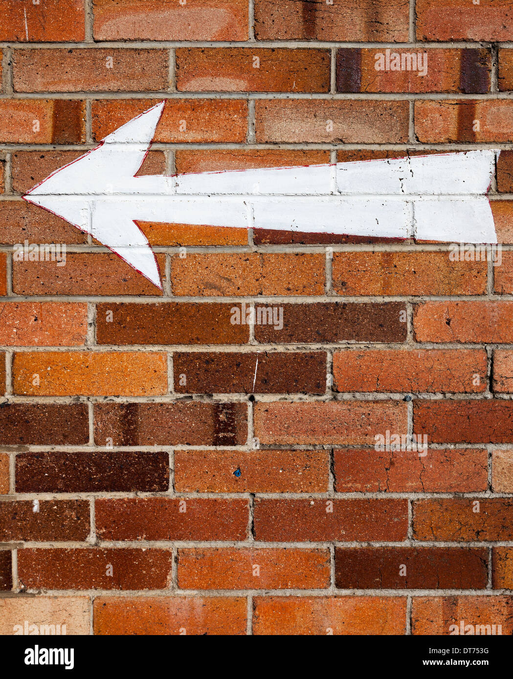 arrow on wall Stock Photo - Alamy