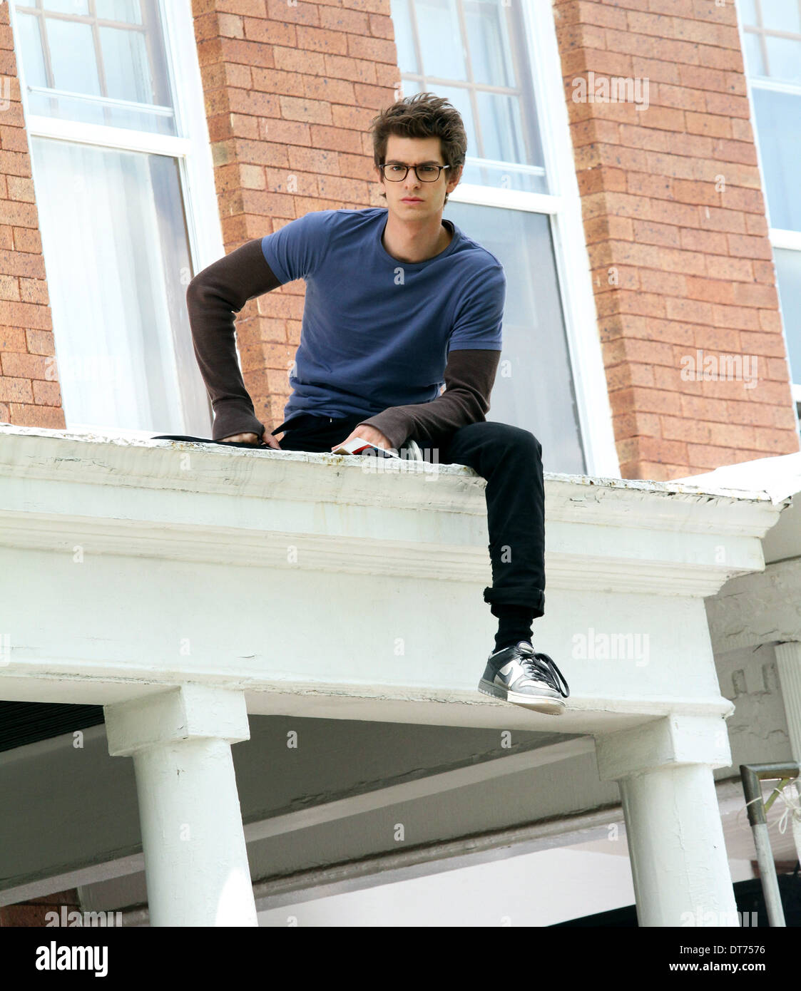 Andrew Garfield Film Title The Amazing Spider Man High Resolution Stock ...