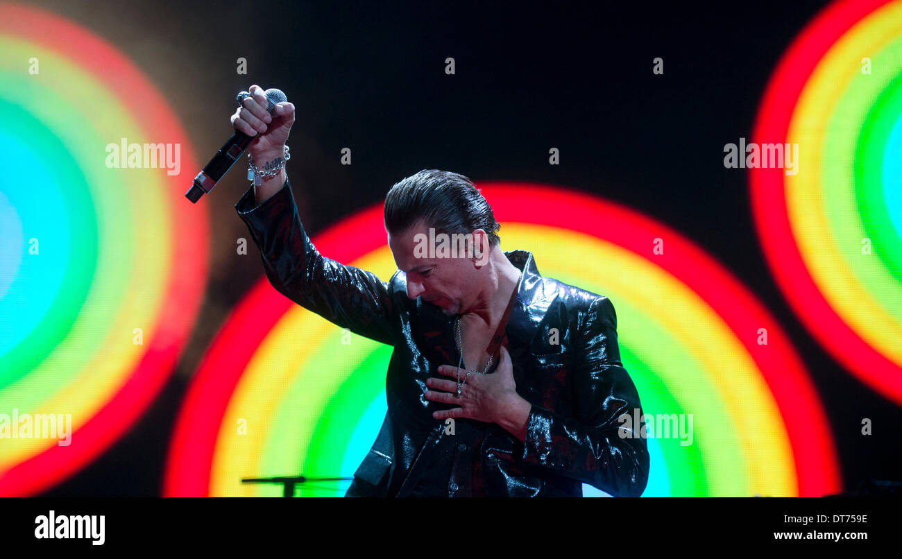 Prague, Czech Republic. 10th February 2014. Depeche Mode singer Dave ...