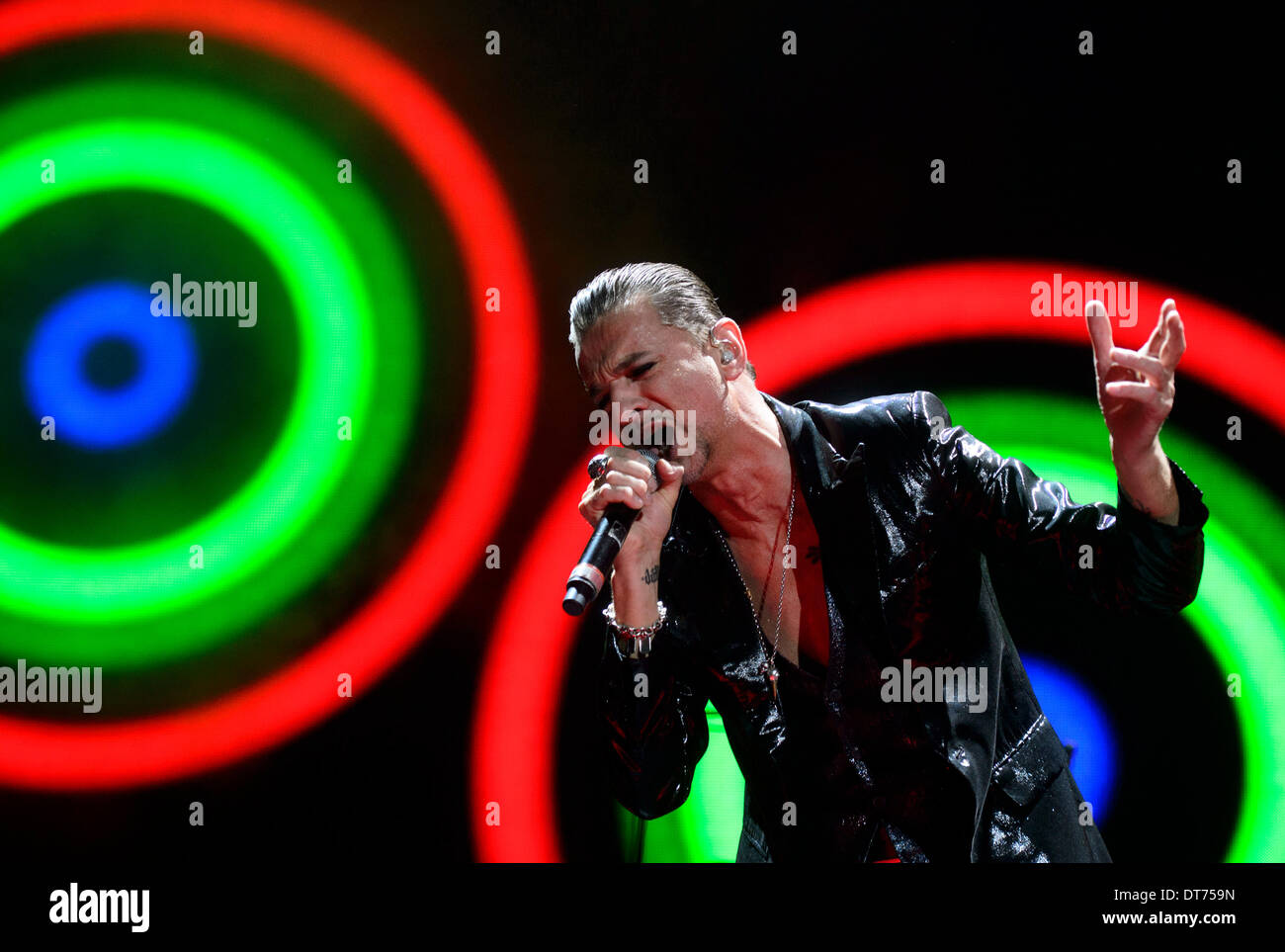 Prague, Czech Republic. 10th February 2014. Depeche Mode singer Dave ...