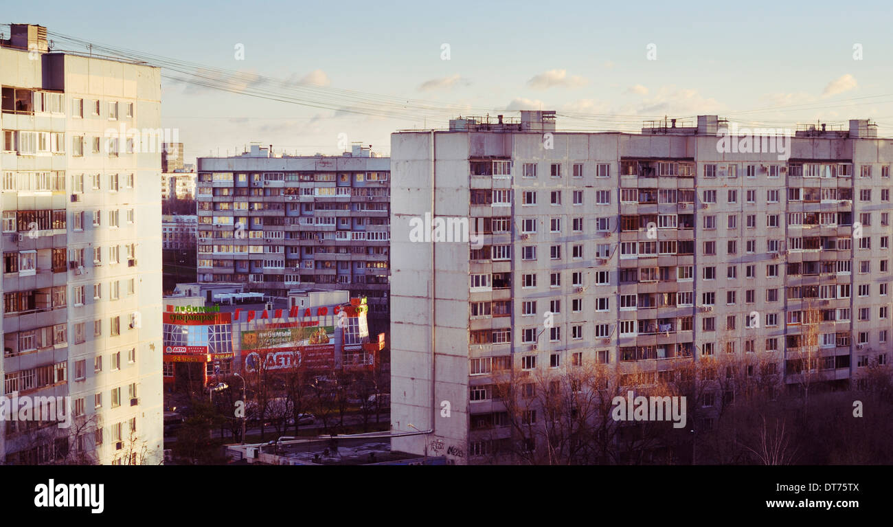 Residential buildings, neighbourhood in Moscow, Russia Stock Photo - Alamy