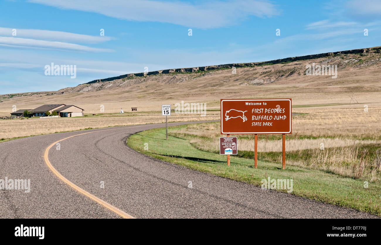 Montana, Ulm, First Peoples Buffalo Jump State Park, Visitor Center ...
