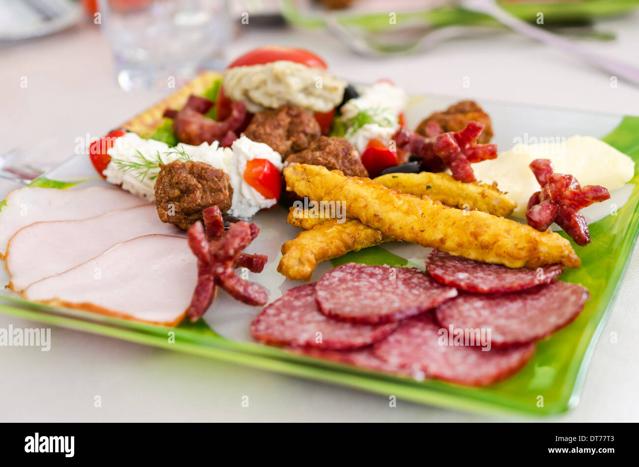 Romanian appetizer plate, home made kitchen Stock Photo - Alamy