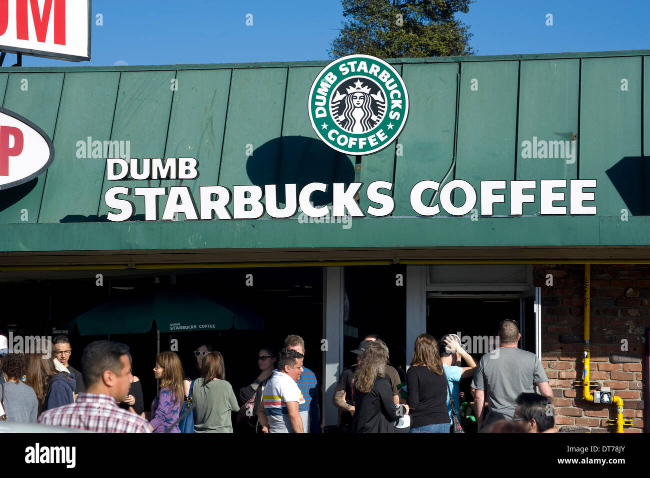Los Angeles, California, USA. 10th February 2014. Dumb Starbucks in Los ...