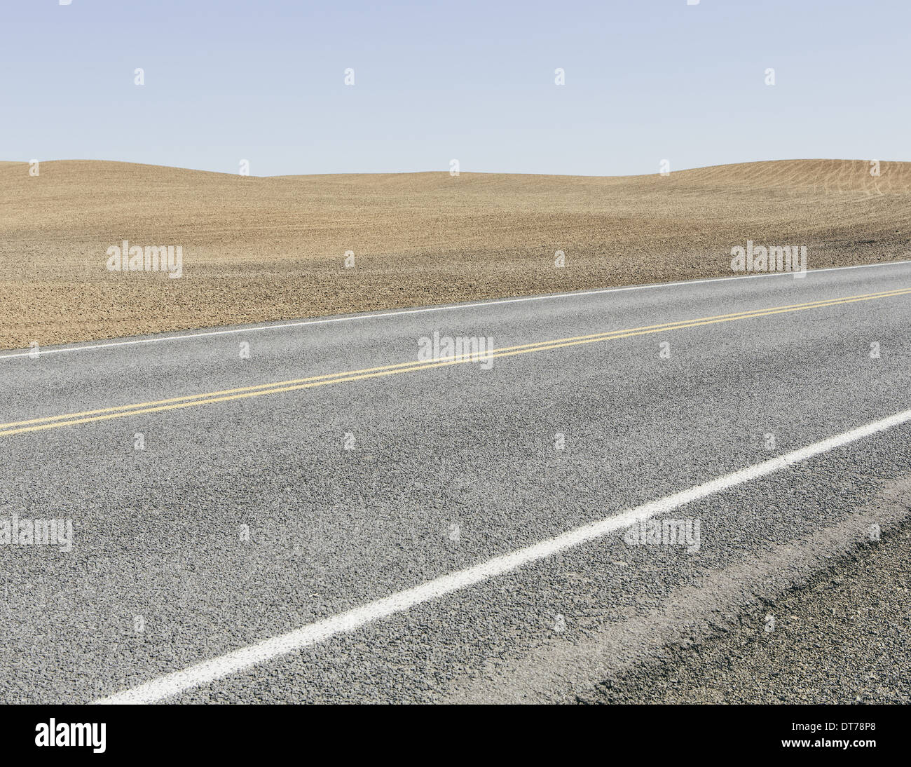 Road through ploughed farmland, near Pullman Stock Photo - Alamy