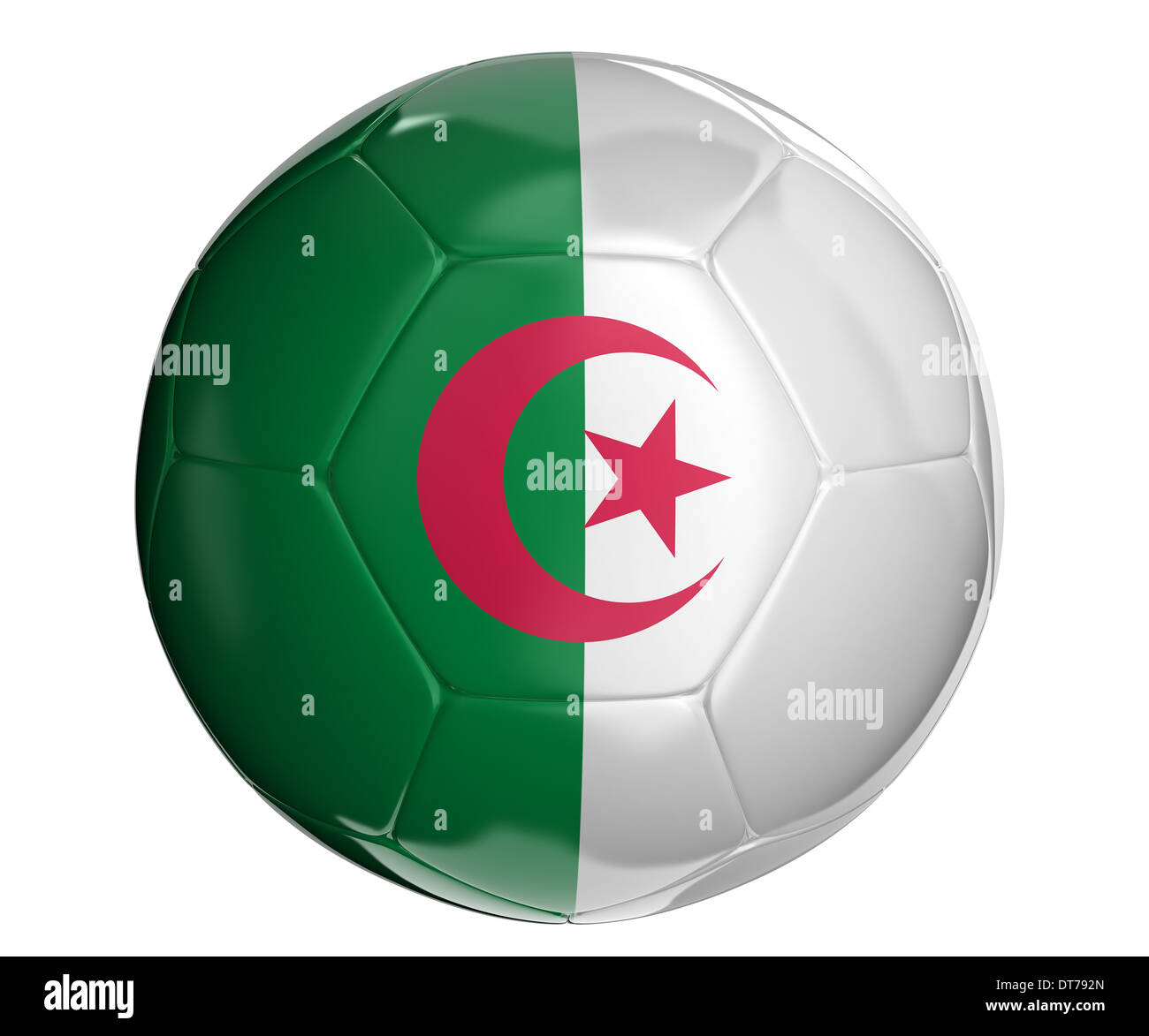 Soccer ball with Algerian flag Stock Photo - Alamy