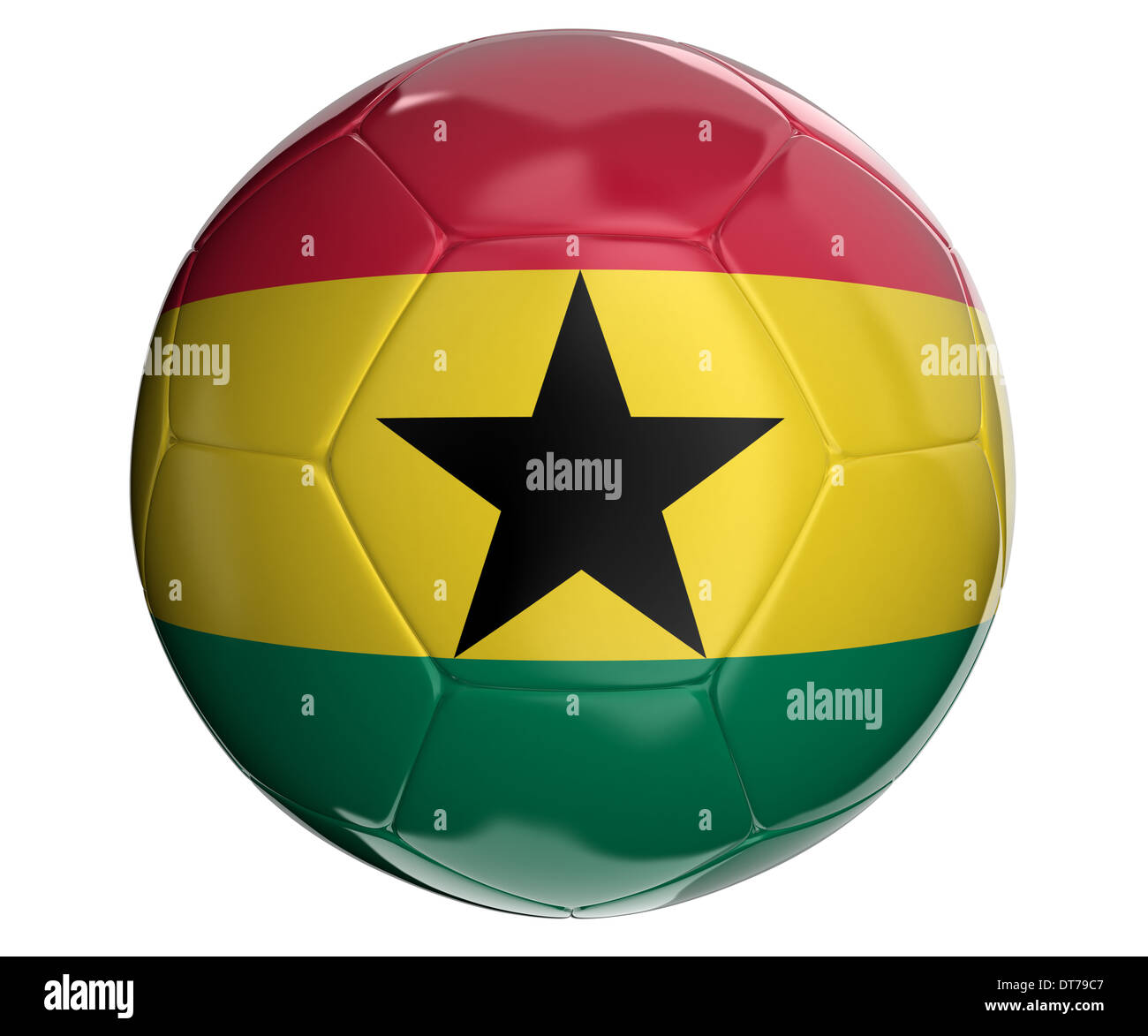 Soccer ball with Ghana flag Stock Photo - Alamy