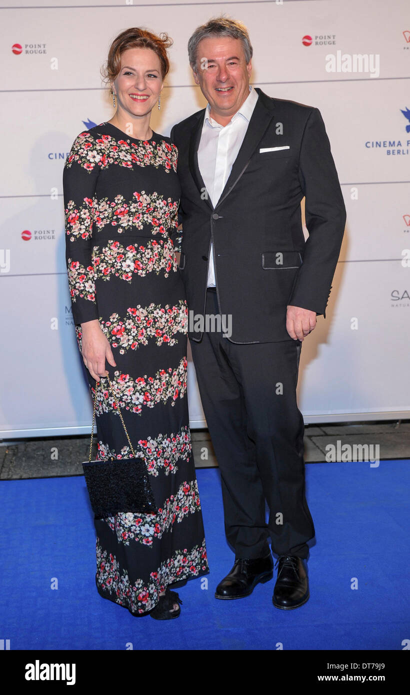 Berlin, Germany. 10th Feb, 2014. Actress Martina Gedeck and husband ...