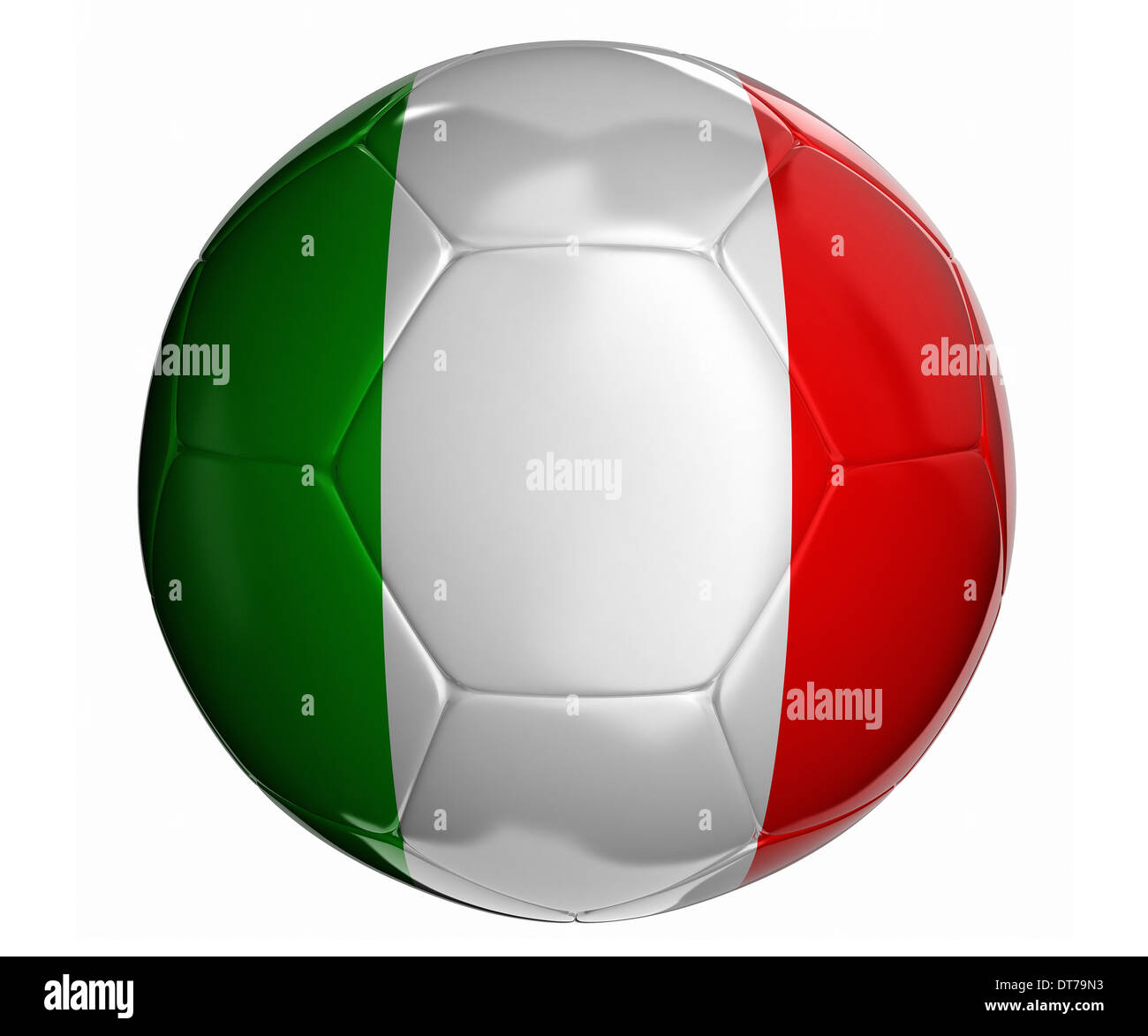 Soccer ball with Italian flag Stock Photo - Alamy