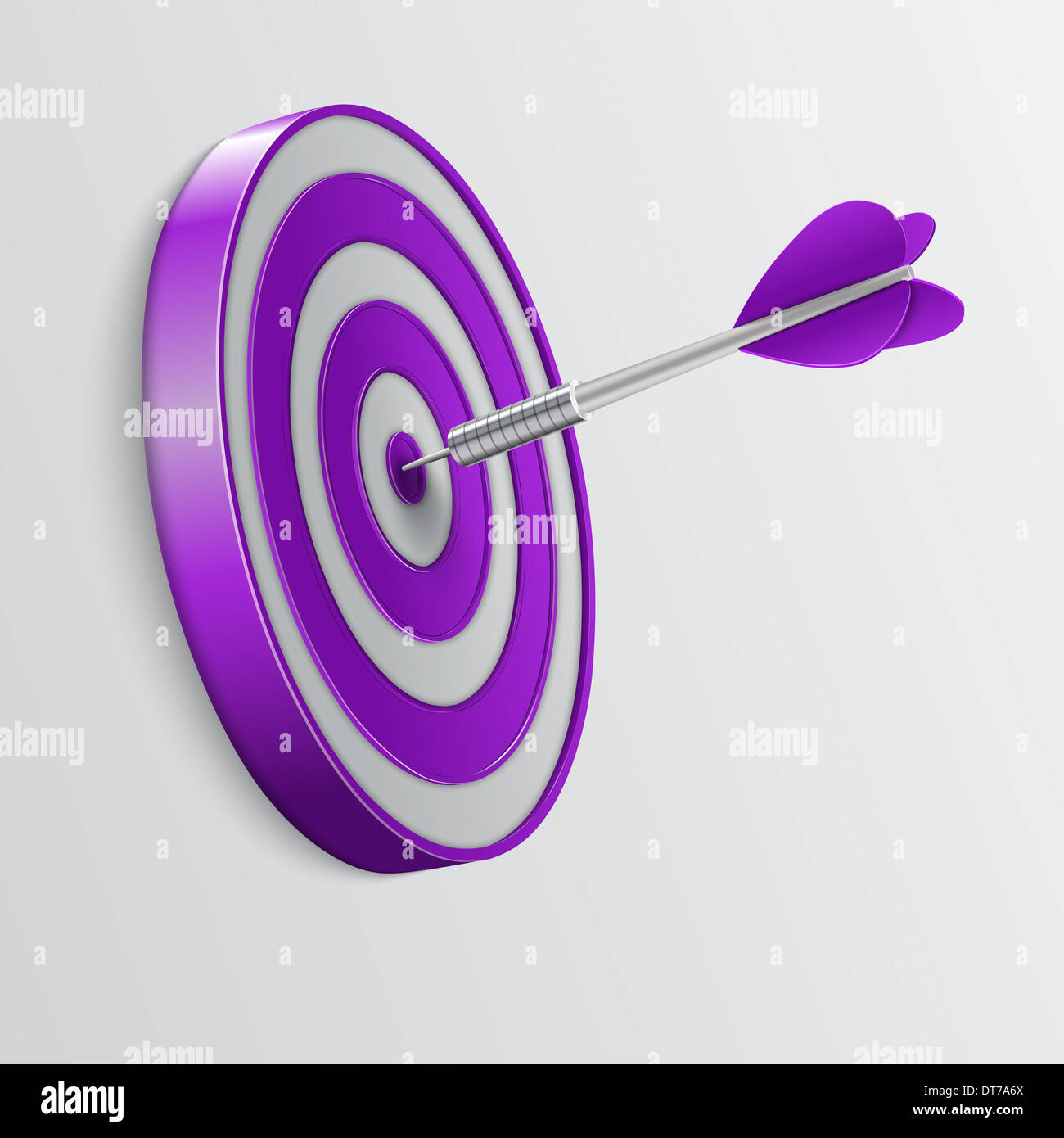 Dart hitting a target. Success concept Stock Photo - Alamy