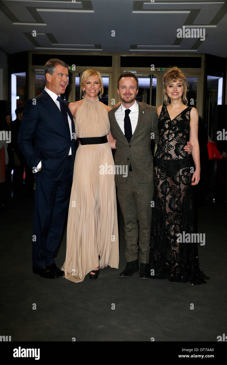 Berlin, Germany. 10th Feb, 2014. Pierce Brosnan, Toni Collette, Aaron ...