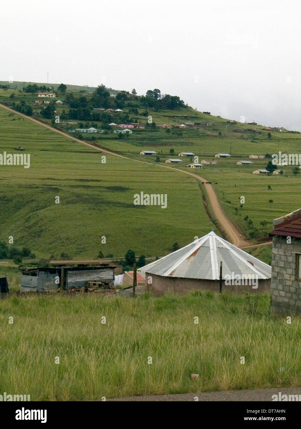 rural dwellings homes landscape kwazulu-natal Stock Photo - Alamy