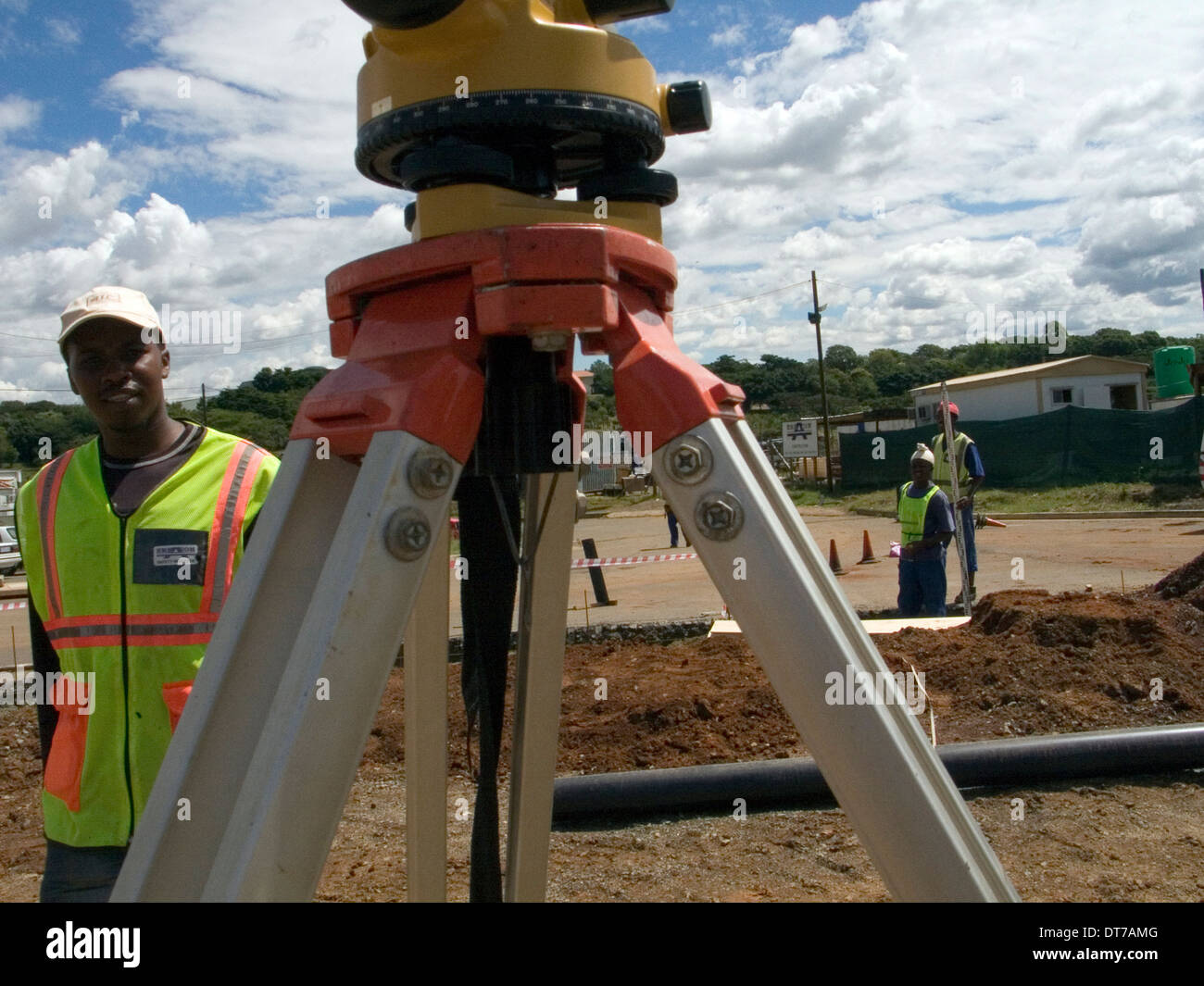 road construction civil engineers surveying infrastructure Stock Photo ...