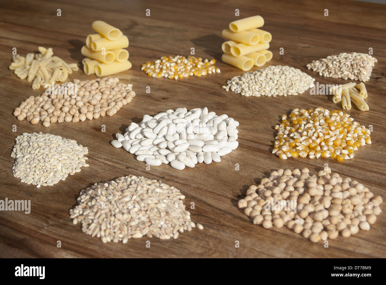 pasta cereals and legumes Stock Photo - Alamy