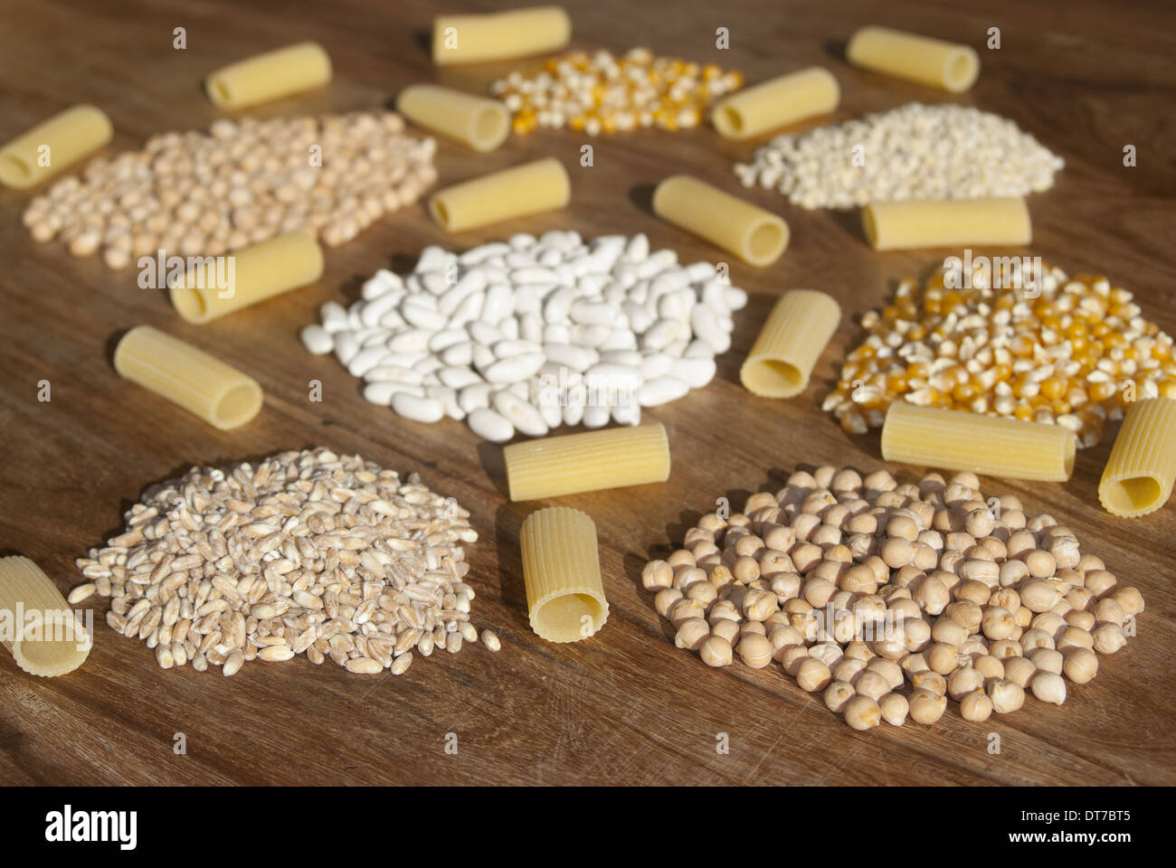 pasta cereals and legumes Stock Photo - Alamy