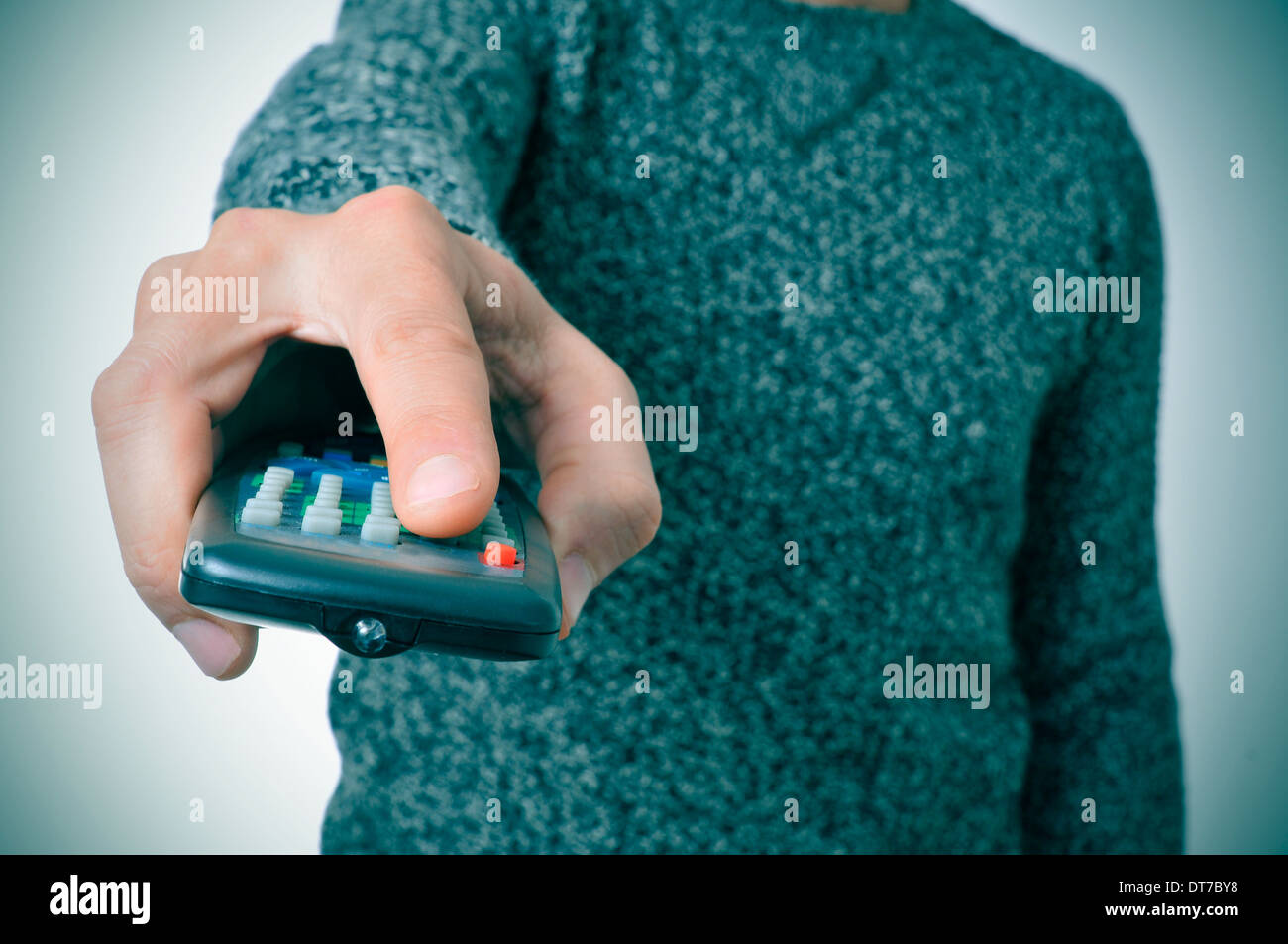 Man using remote switch hi-res stock photography and images - Alamy