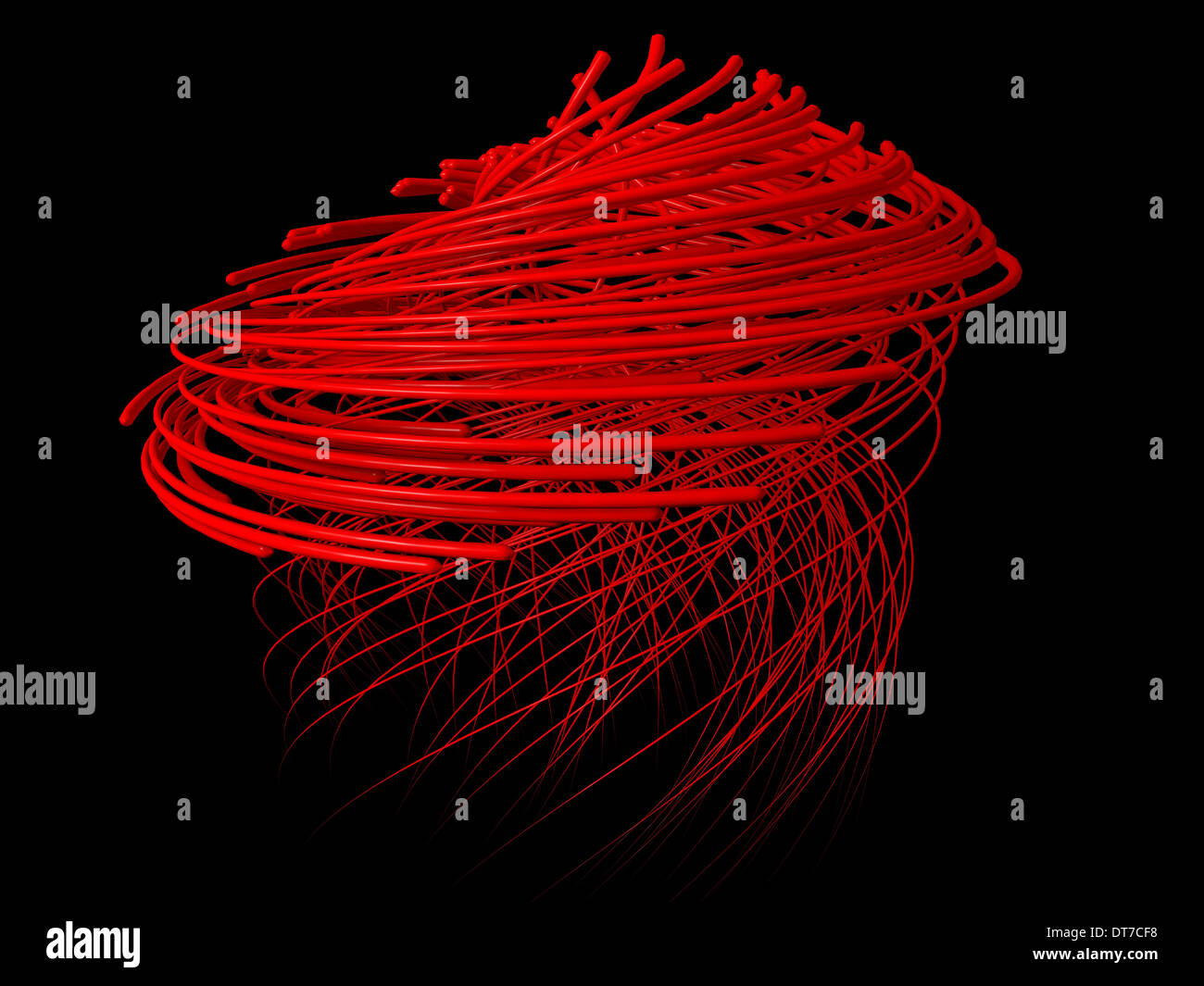 3d tangled wires Stock Photo - Alamy