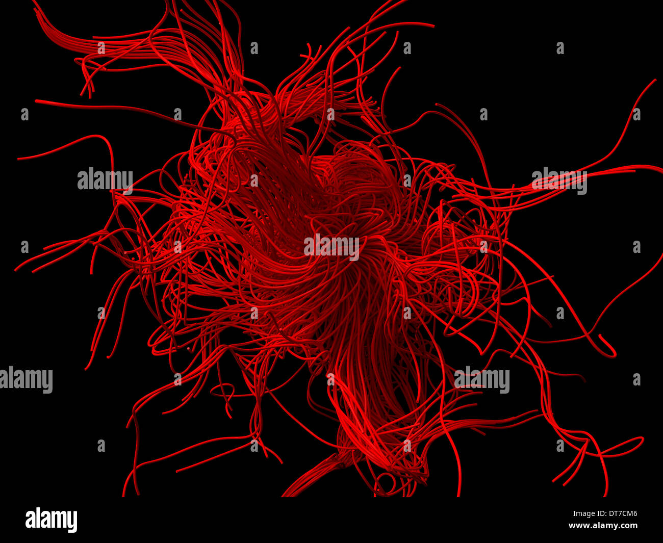 3d tangled wires Stock Photo - Alamy