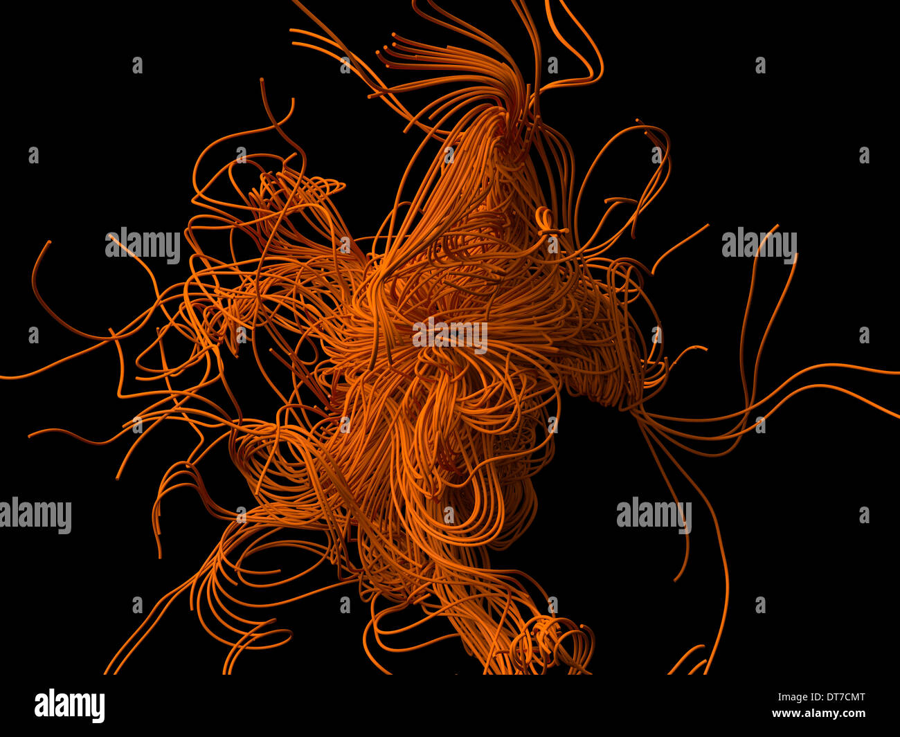 3d tangled wires Stock Photo - Alamy