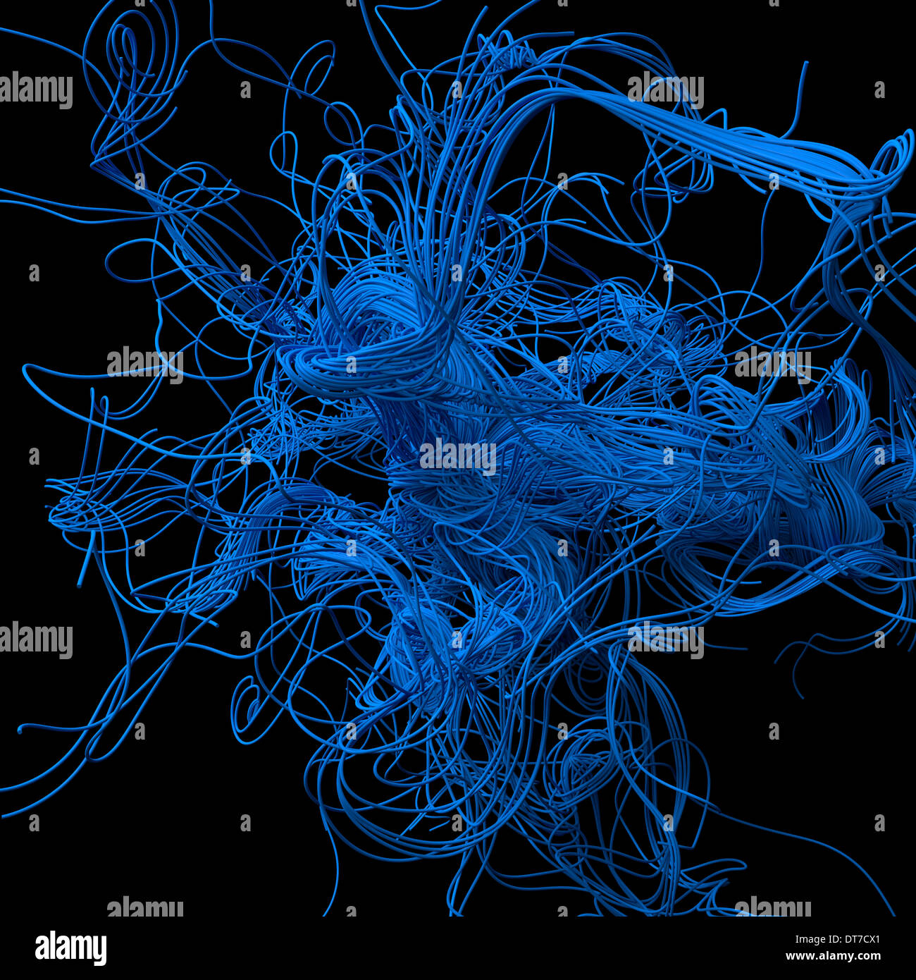 3d tangled wires Stock Photo - Alamy