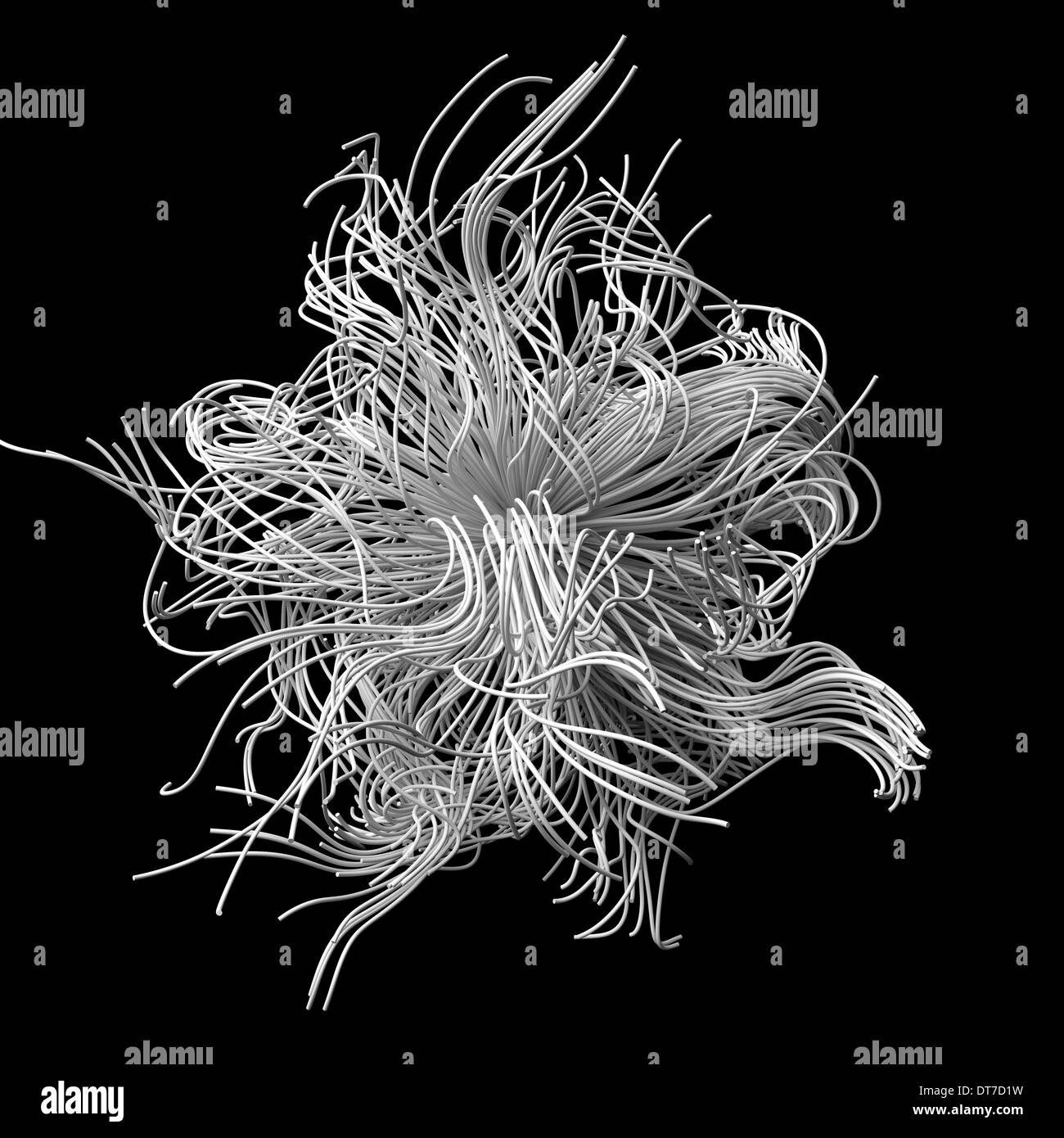 3d tangled wires Stock Photo - Alamy