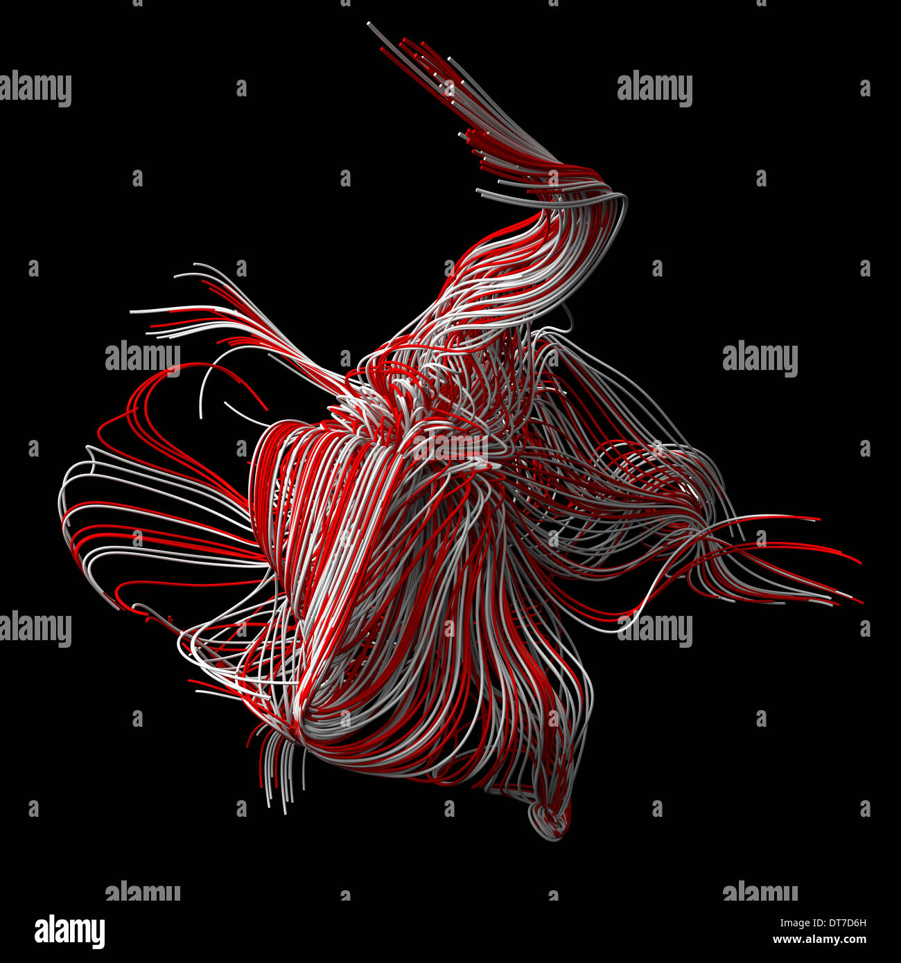 3d tangled wires Stock Photo - Alamy