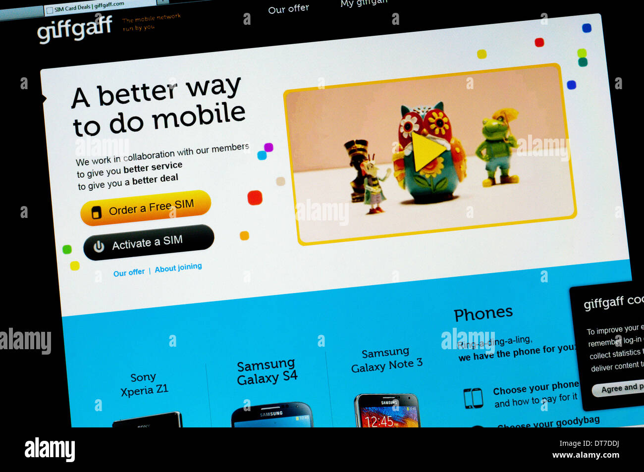 Giffgaff homepage hi-res stock photography and images - Alamy