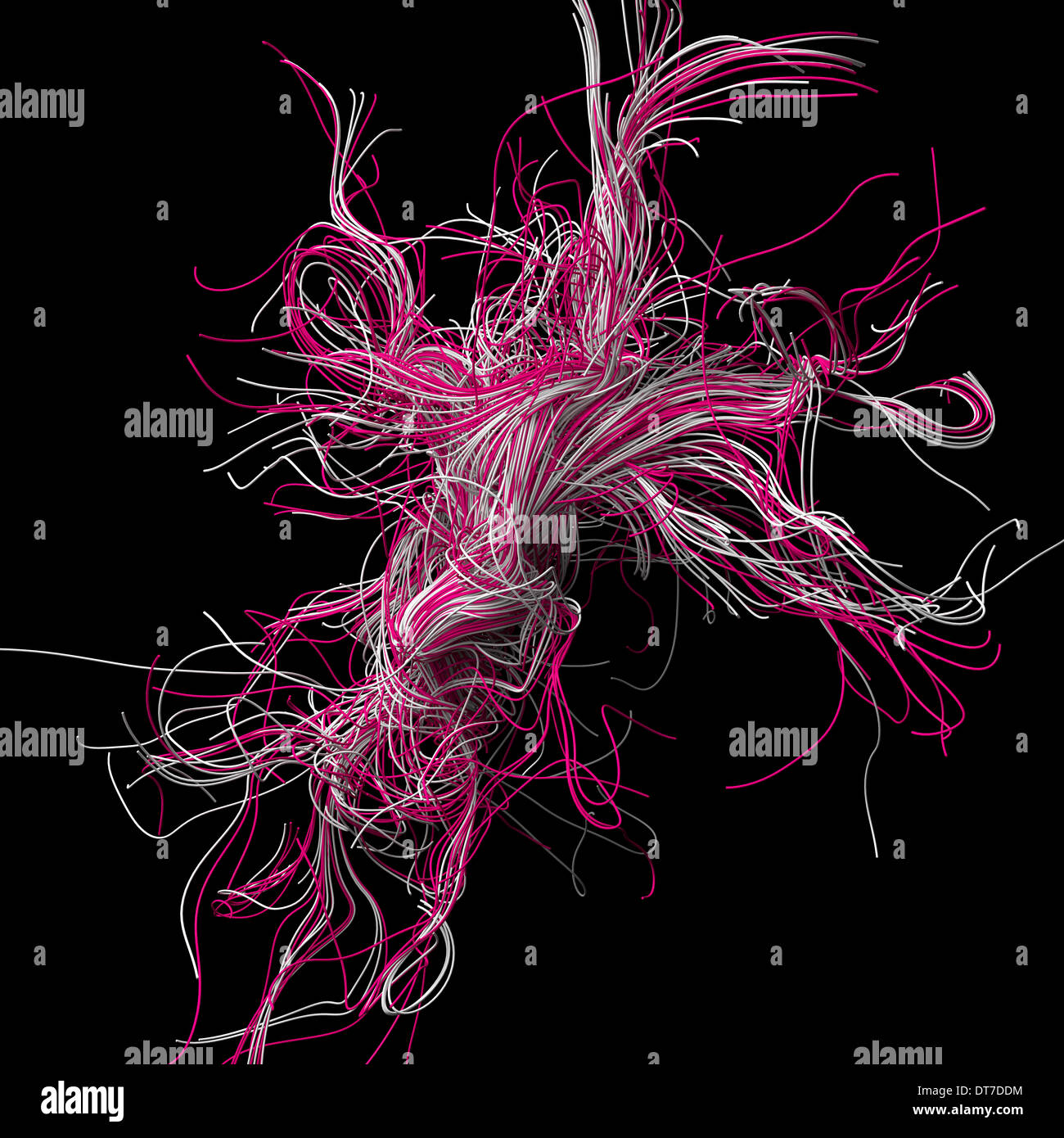 3d tangled wires Stock Photo - Alamy