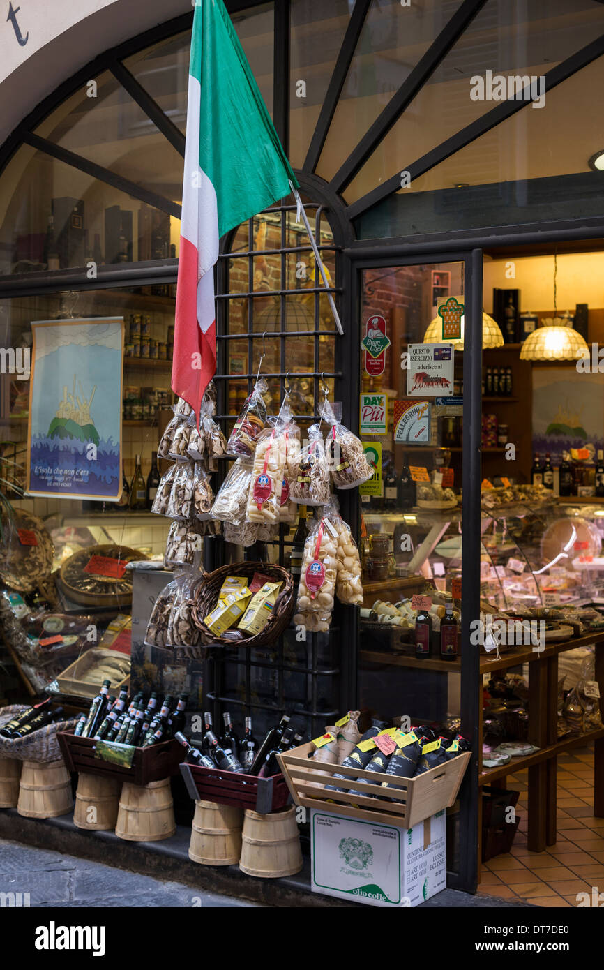 Delicatessen Shopfront in Lucca, Tuscany, Italy Stock Photo - Alamy