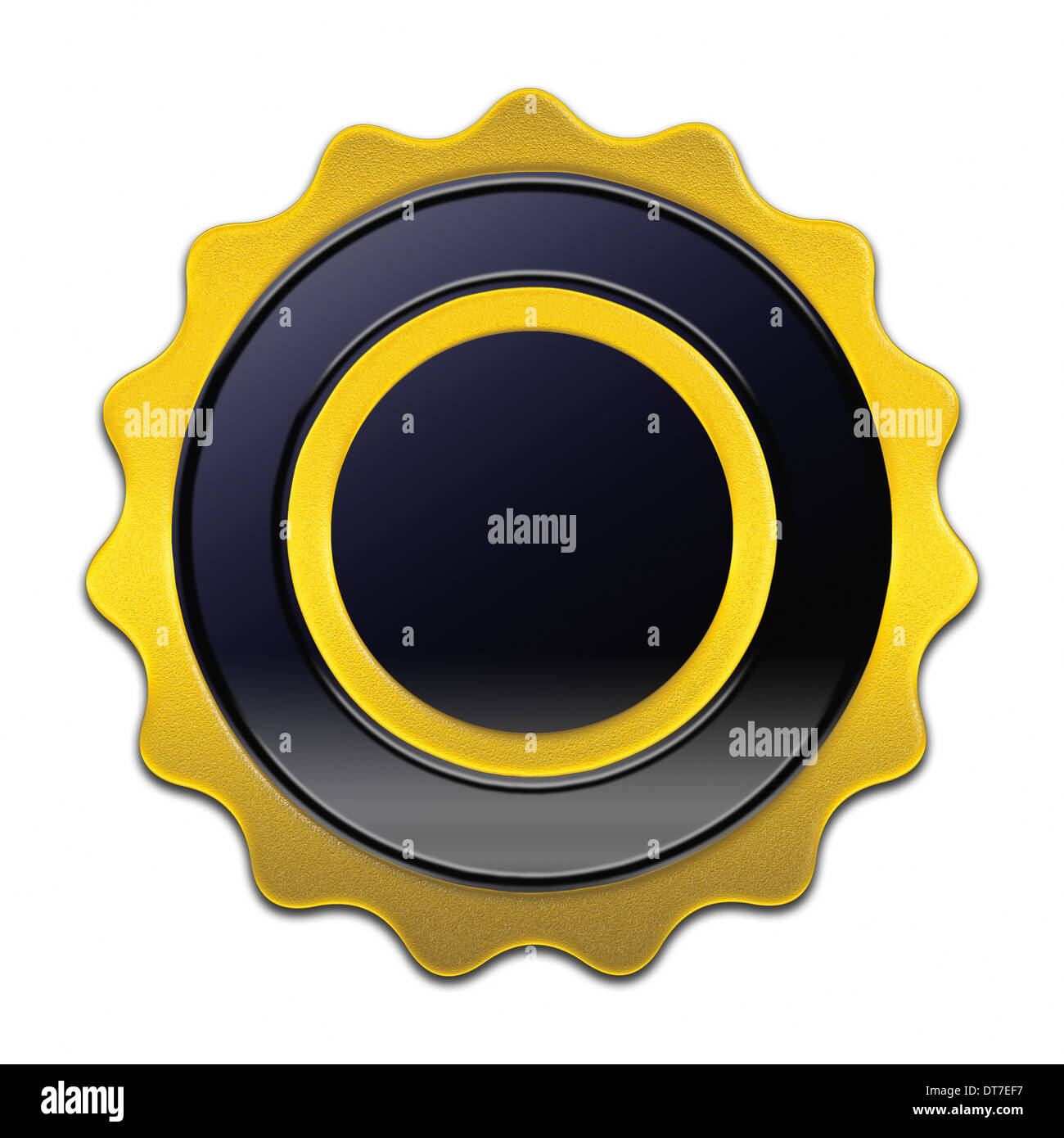 Golden seal stamp on black Cut Out Stock Images & Pictures - Alamy