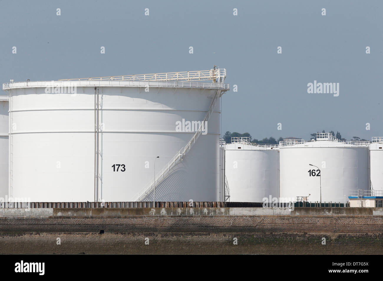 Le Havre Harbour. Storage tank Stock Photo - Alamy