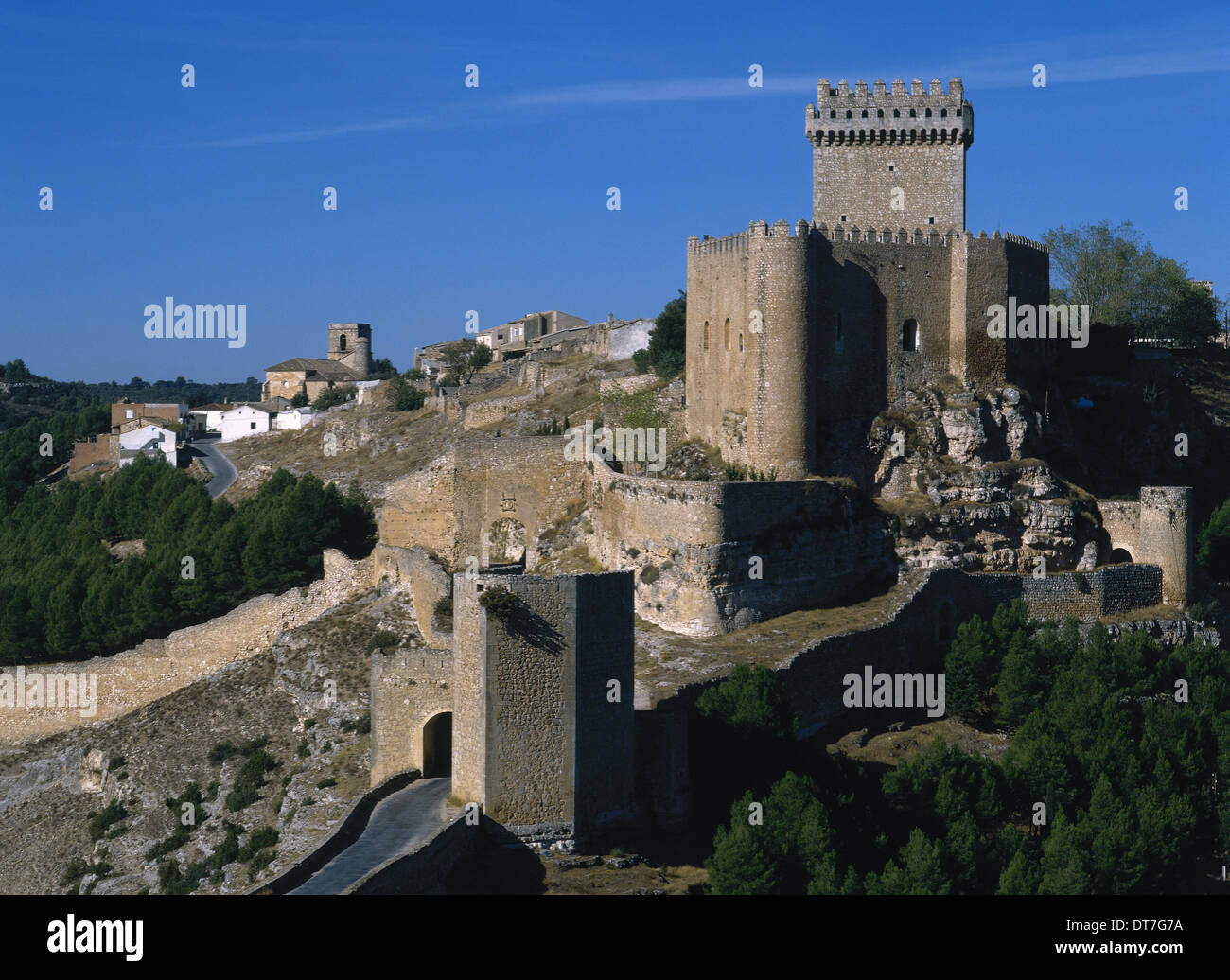 Spain. Castile-La Mancha. Alarcon. Medieval Castle Stock Photo - Alamy