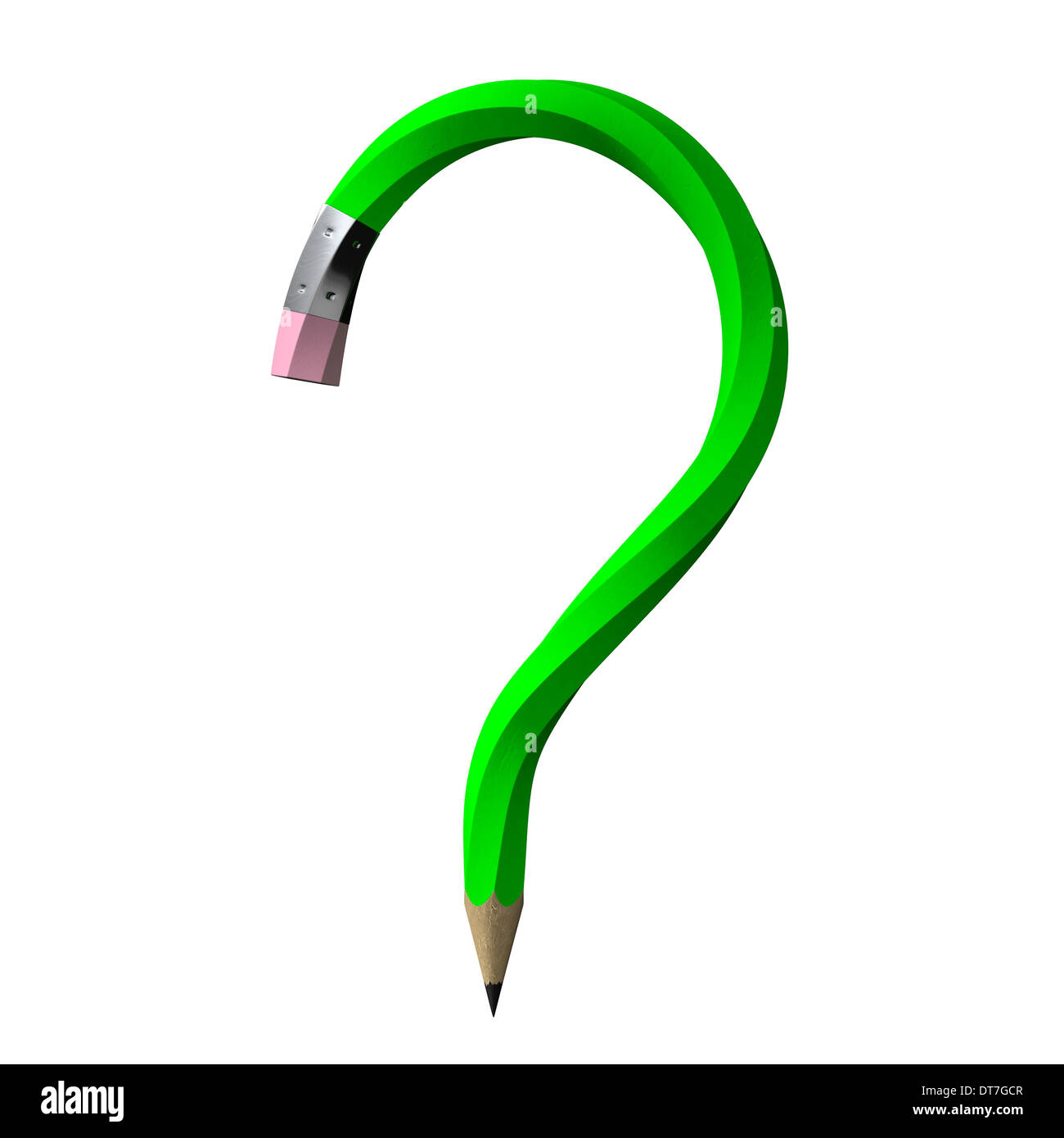 eraser, pencil, graphite, question mark, sing, conceptual Stock Photo ...