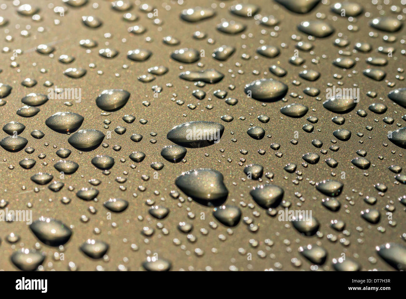 Gray water drops background Stock Photo - Alamy