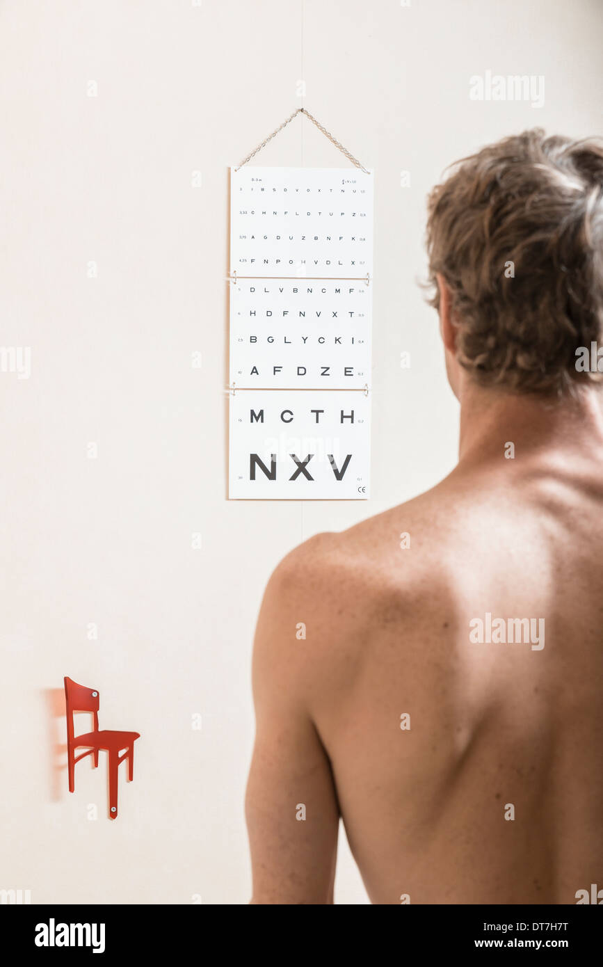Eye test chart men hi-res stock photography and images - Alamy
