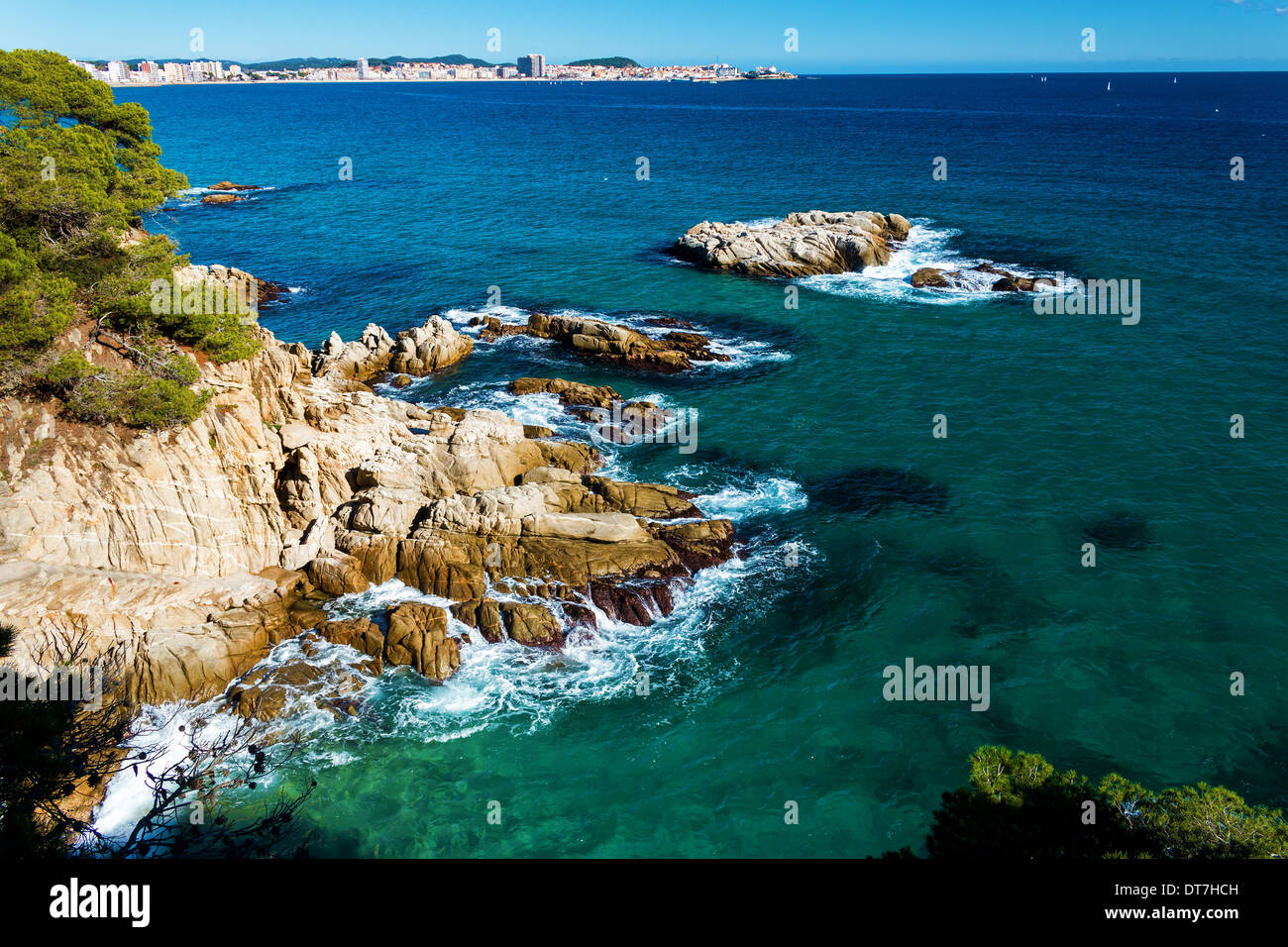 Detail of the Spanish coast (Costa Brava Stock Photo - Alamy