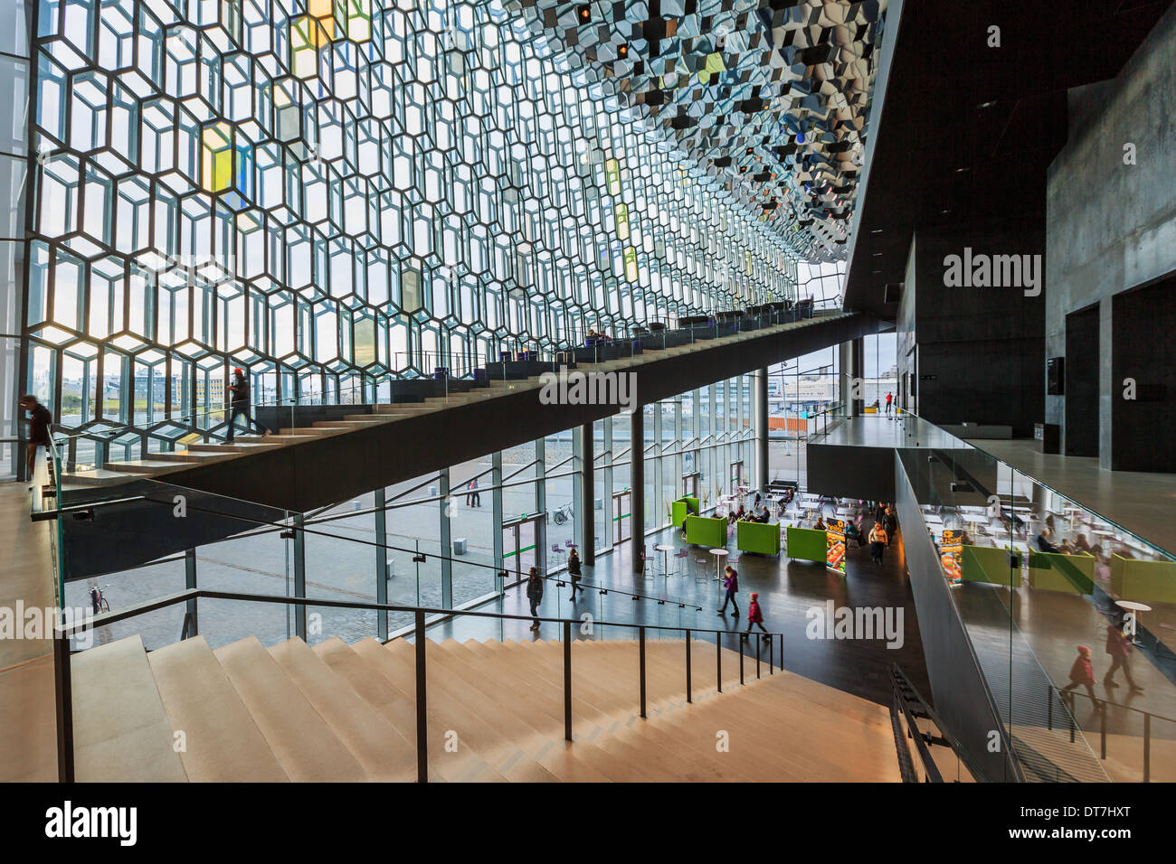 Interior of Harpa Concert Hall and Conference Centre, Reykjavik Stock ...