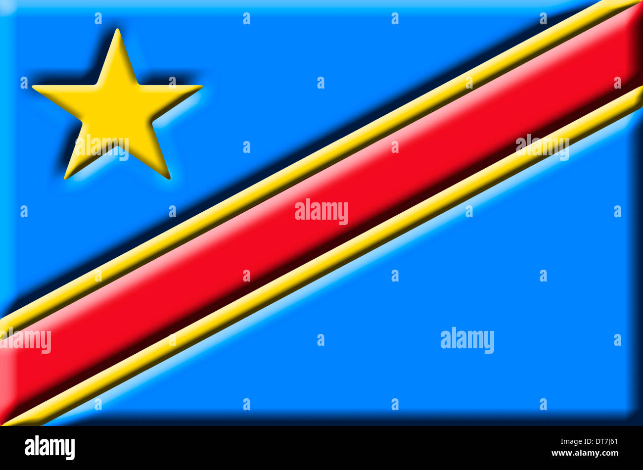 Democratic Republic of Congo - national flag Stock Photo - Alamy