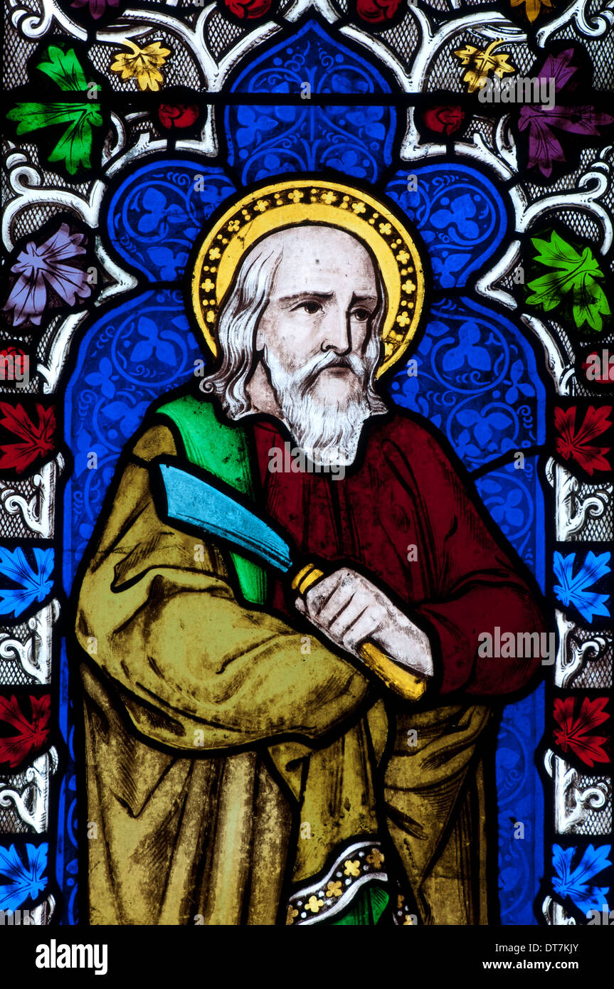 Saint Bartholomew stained glass, St. Peter and St. Paul Church, Newport ...