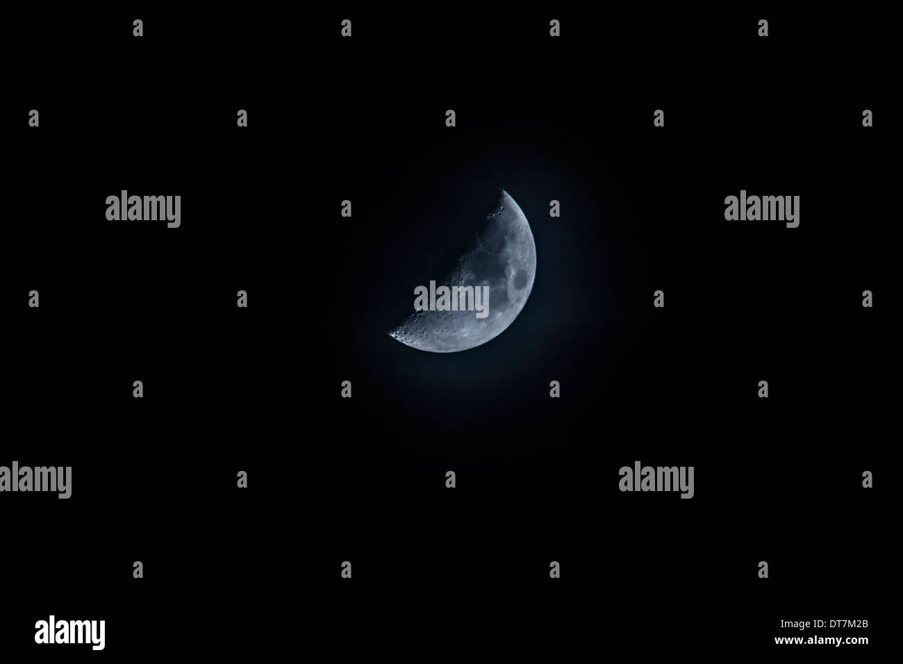 Moon photo in a haze Stock Photo - Alamy