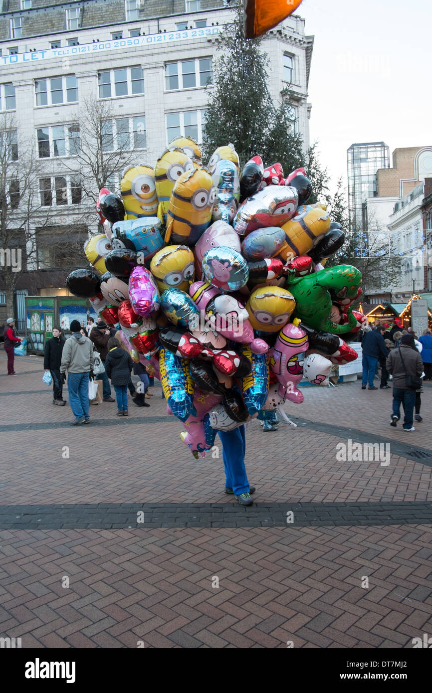 BAlloon seller at German Christmas market Birmingham Stock Photo - Alamy