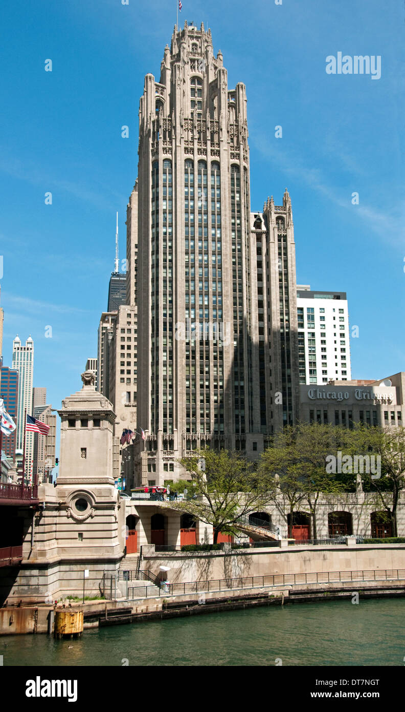 Chicago Tribune Building, Chicago, Illinois, USA Stock Photo - Alamy